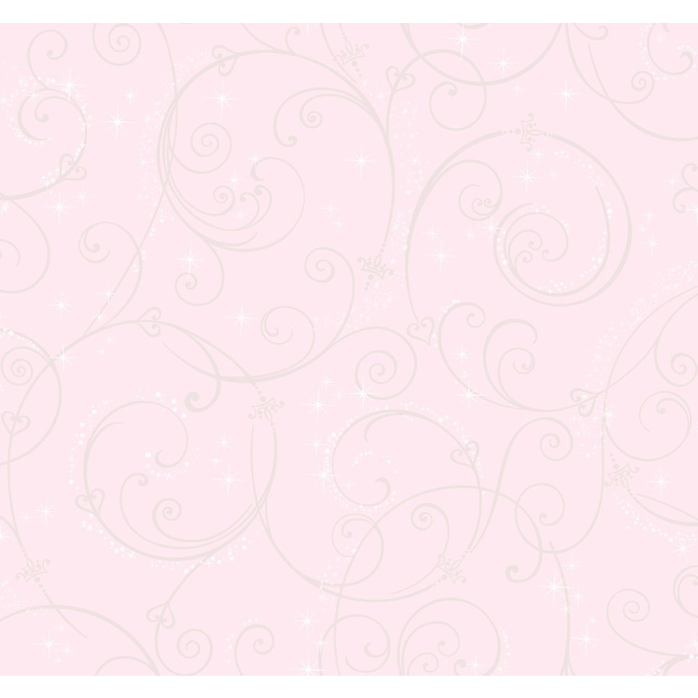 Disney Vol 4. Perfect Princess Scroll Wallpaper Pink