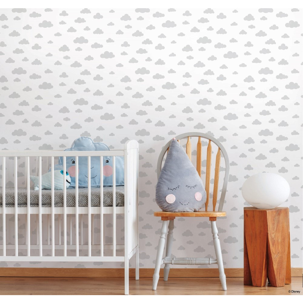 Disney Vol 4. Disney Cloud Wallpaper Grey
