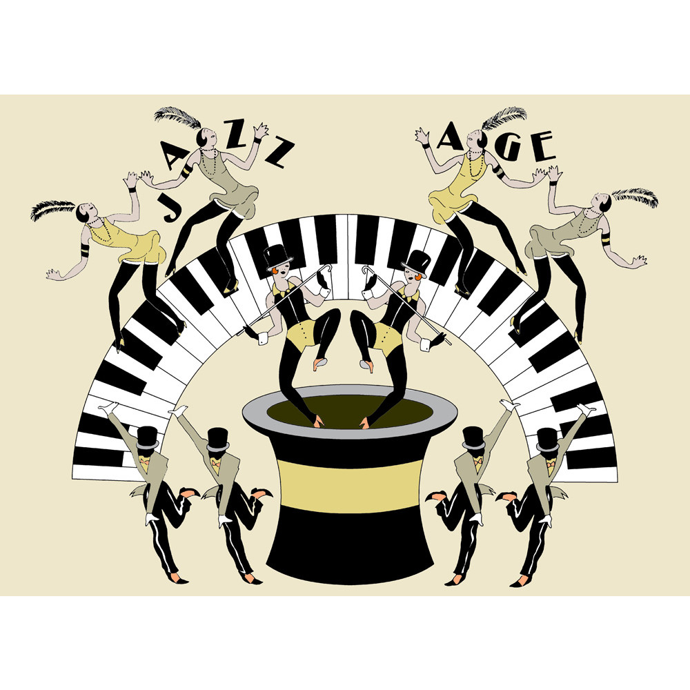 Art Decor Designs Deco Jazz Age Yellow