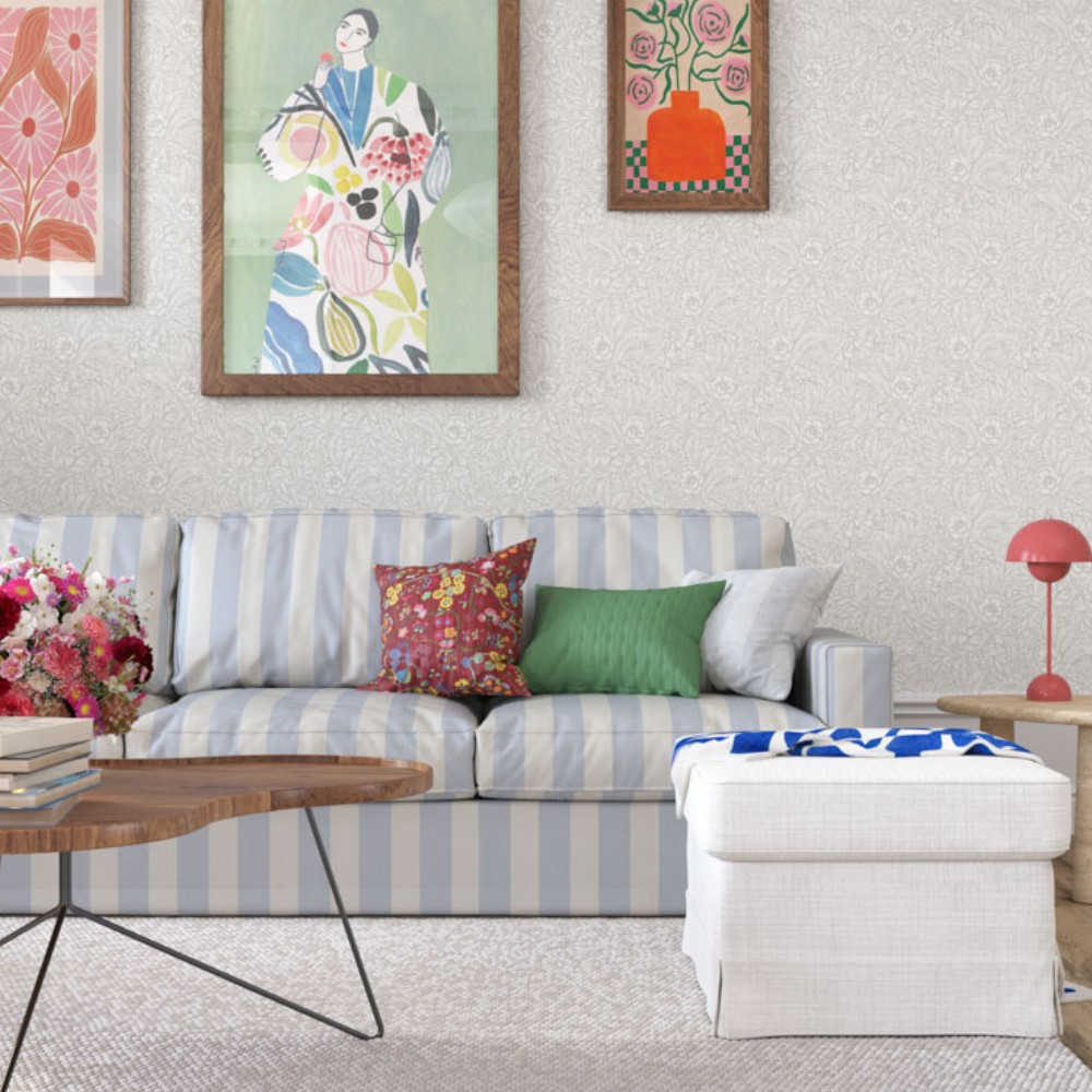 Linnea Emma Wallpaper Grey