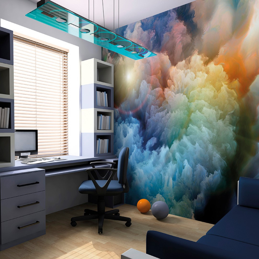 Origin Murals Moody Clouds Mural Multi - Medium (300cm x 240cm)